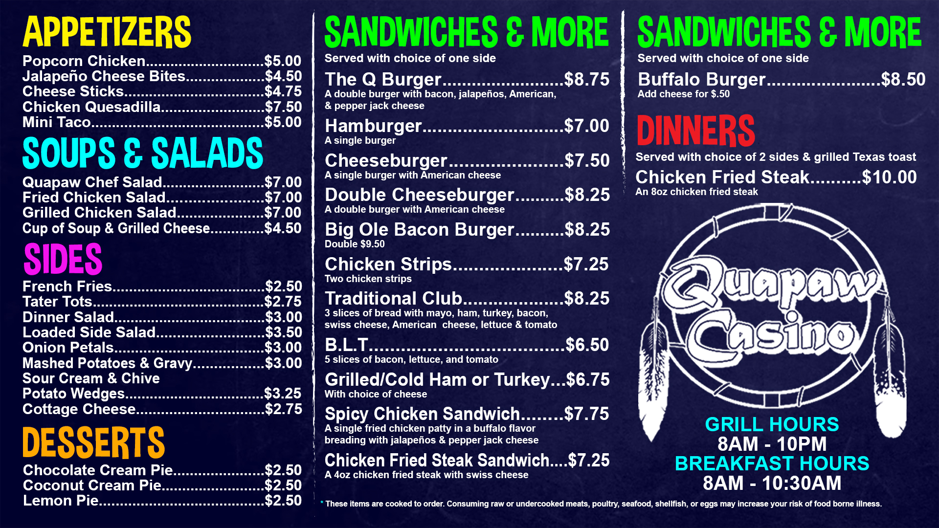 Jackpot Grill – Quapaw Casino